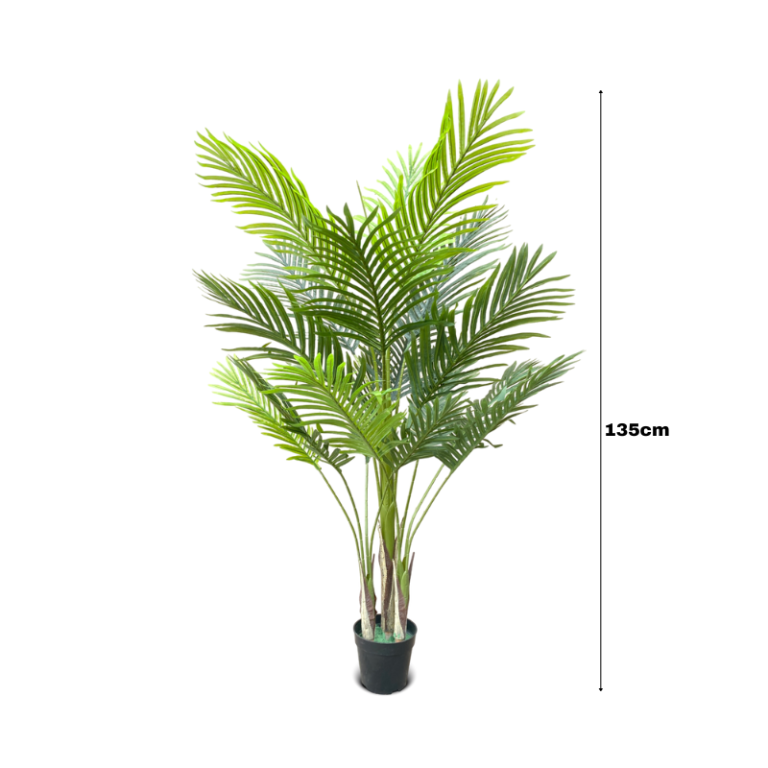 Artificial 3-Stems Palm Plant - 135cm